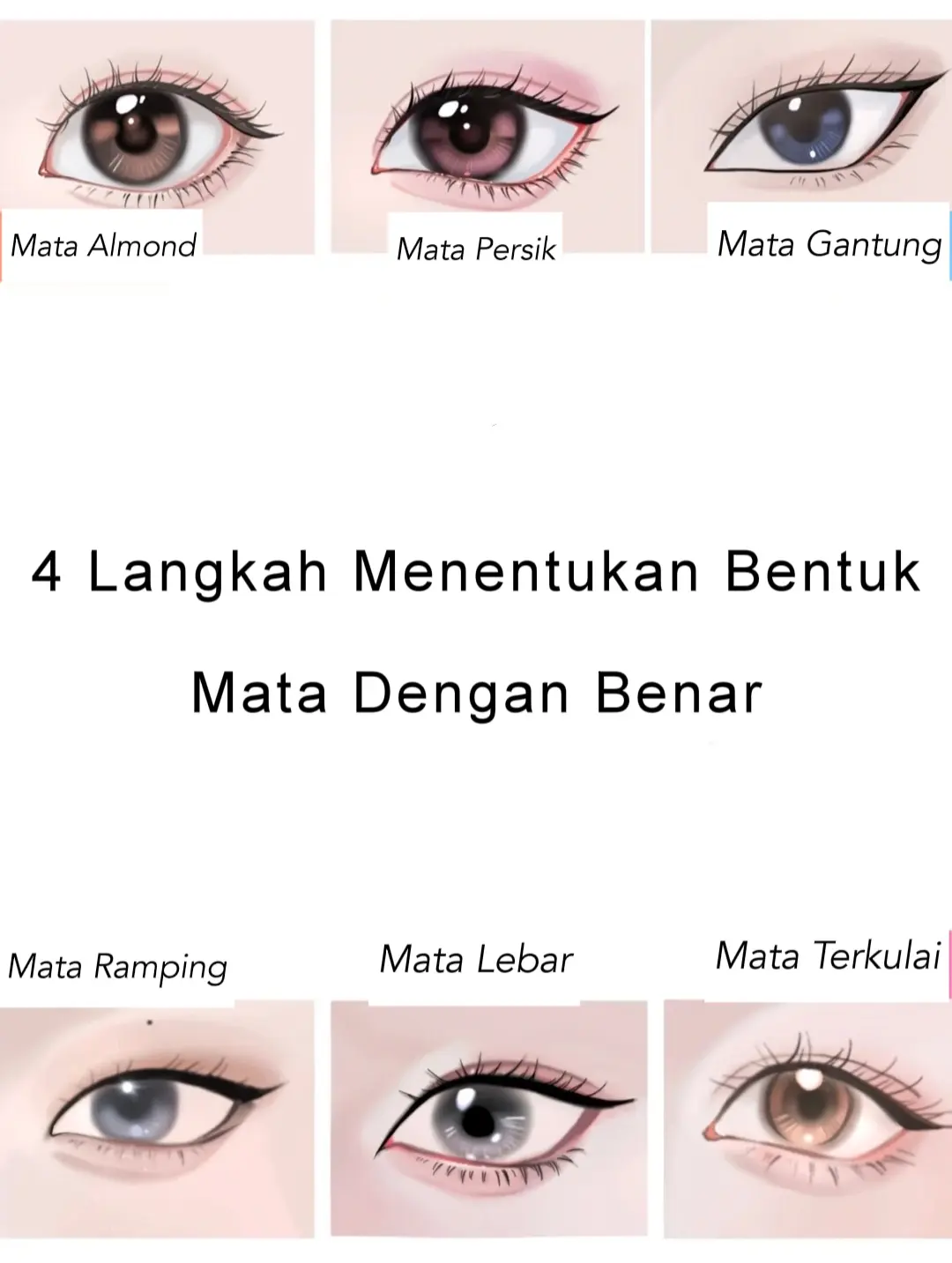 LANGKAH MENENTUKAN BENTUK MATA 💕 | Galeri diposting oleh dessy | Lemon8