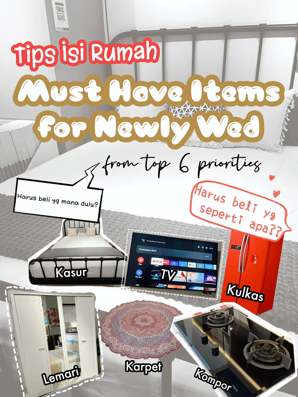 Cek priority MUST HAVE ITEMS untuk newly wed! | Galeri diposting oleh ZAF Home | Lemon8