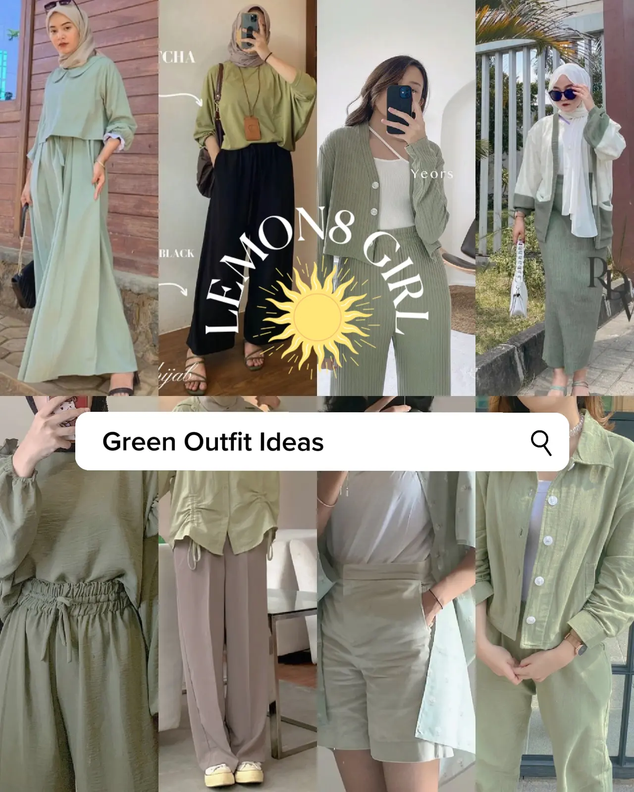 GREEN OUTFIT IDEAS 🍀💚 | Galeri diposting oleh moodcewek | Lemon8