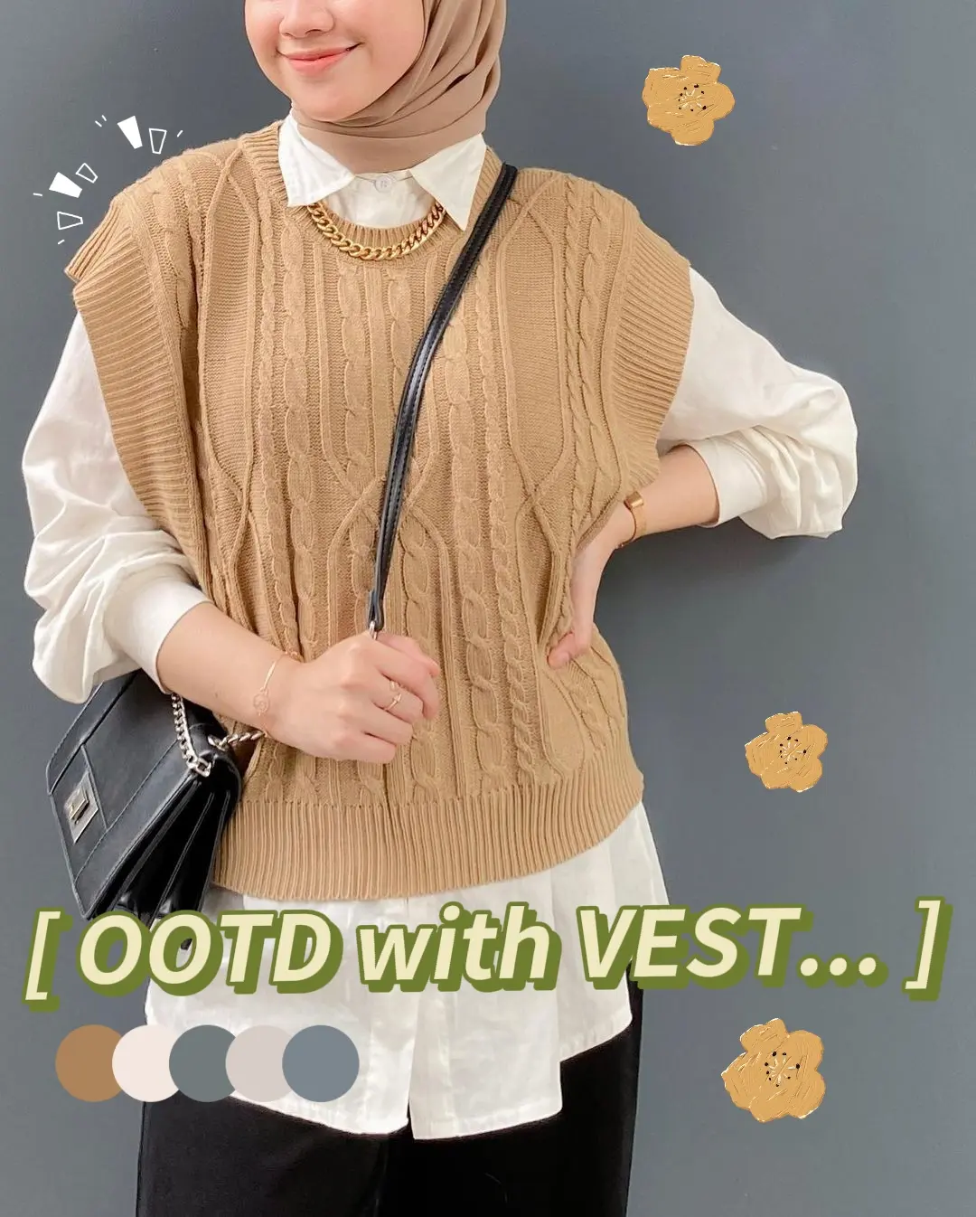 OOTD with Vest | Galeri diposting oleh Inspirasi Cewek | Lemon8