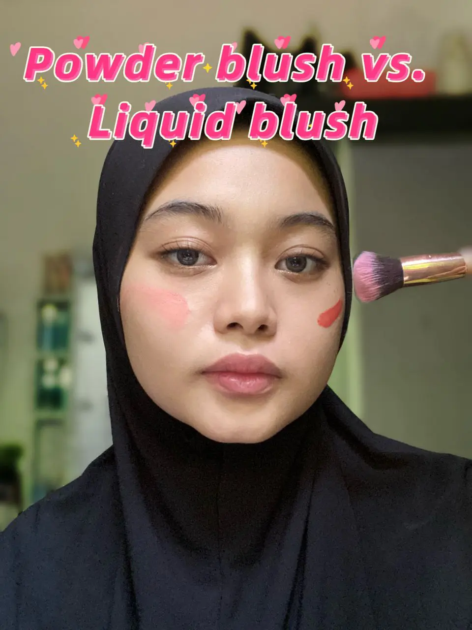 Powder blush vs liquid blush. | Galeri disiarkan oleh Eisya | Lemon8