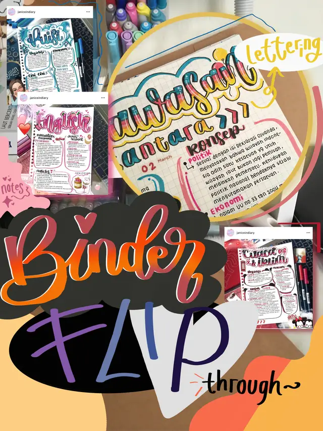 Binder Flip Through + Tips Membuat Notes/Catatan | Artikel diposting ...