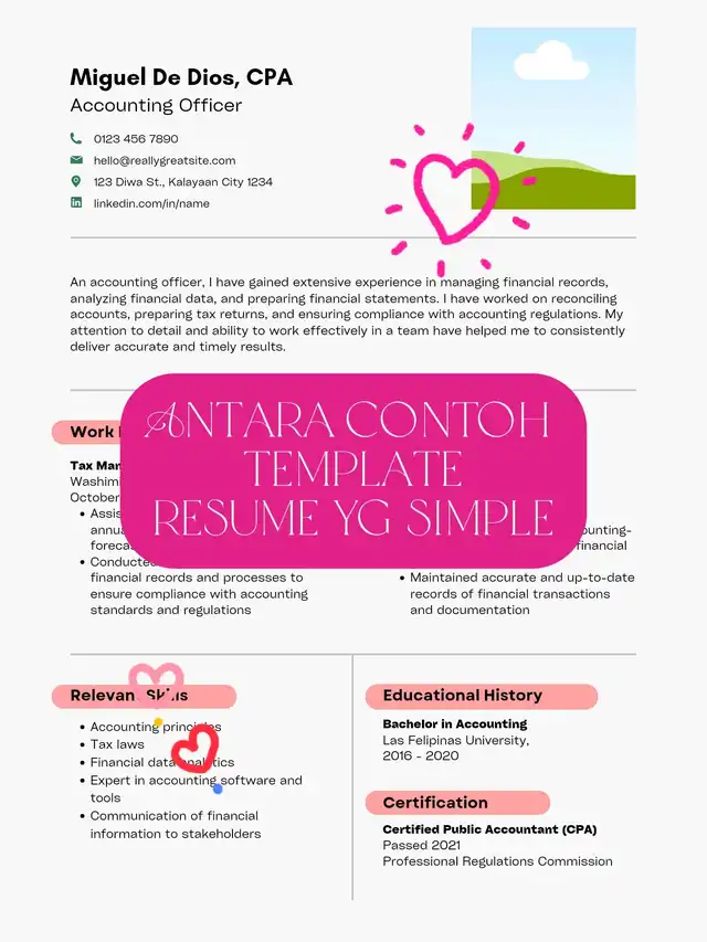 Contoh Resume Kerani - Carian Lemon8